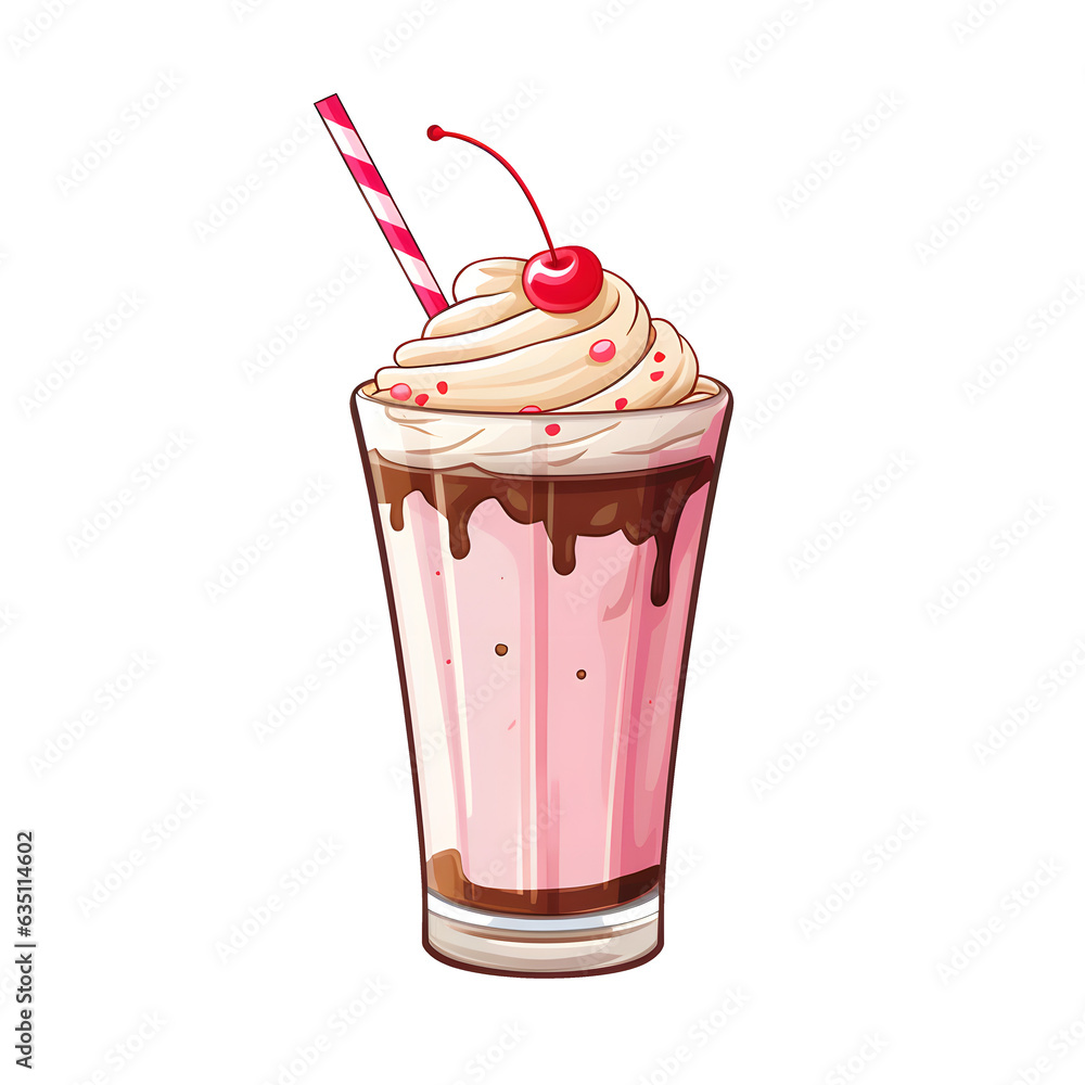 cartoon milkshake clipart, transparent background Stock Illustration ...
