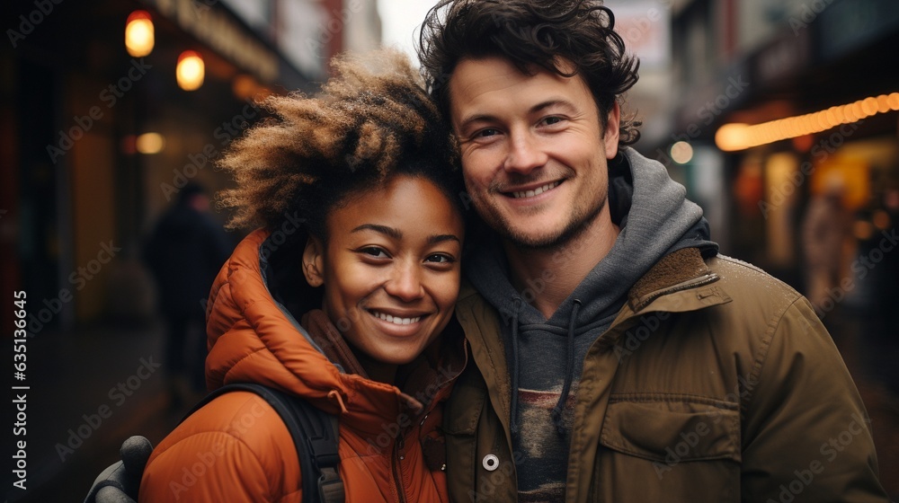 Portrait of a Mixed-Race Couple Rejecting Stereotypes and Celebrating ...
