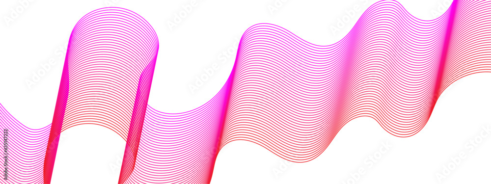 Abstract colorful pink blend wave lines and technology background ...