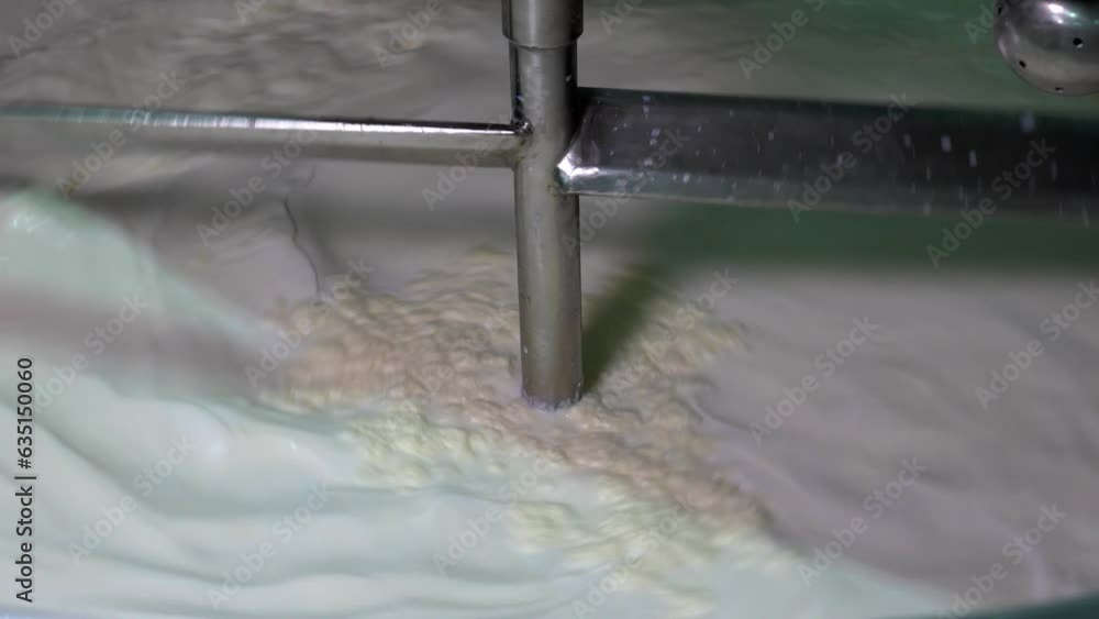 Mixing Raw Milk During Pasteurization Process. Pasteurization is a ...
