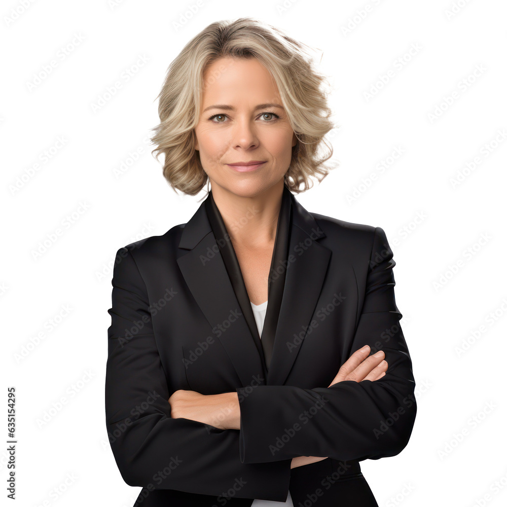 Business woman portrait isolated on white transparent background ...