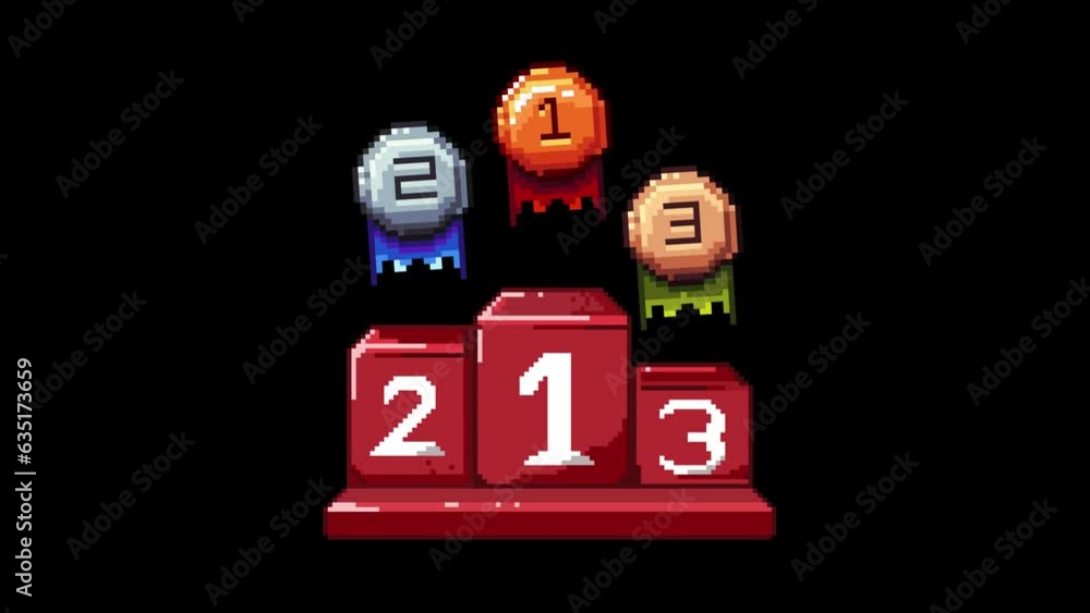 Black screen overlay and Green screen of Podium winner with medal ...