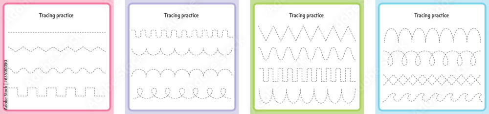 Preschool tracing worksheet for handwriting motor skills. Basic Tracing ...