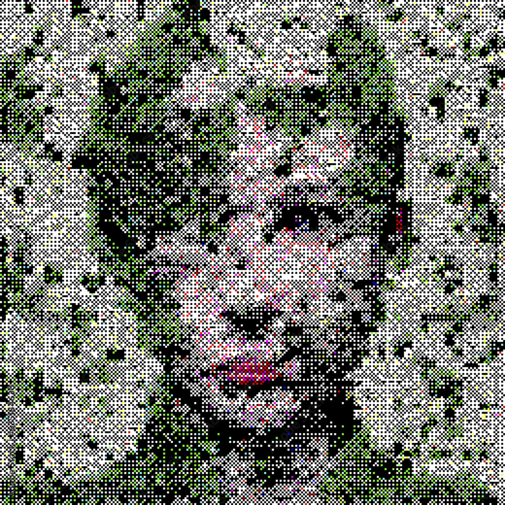 Vetor de 3D pixelated face of a robotic human head. Vector 8-bit style ... Vetor de 3D pixelated face of a robotic human head. Vector 8-bit style ...