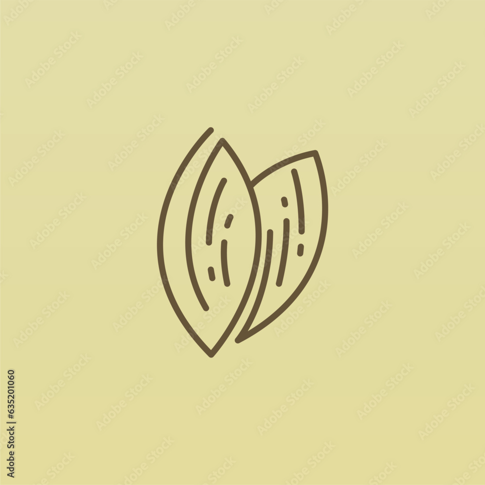 Vetor de Nut logo design concept template. Food logo design. Nut logo ...