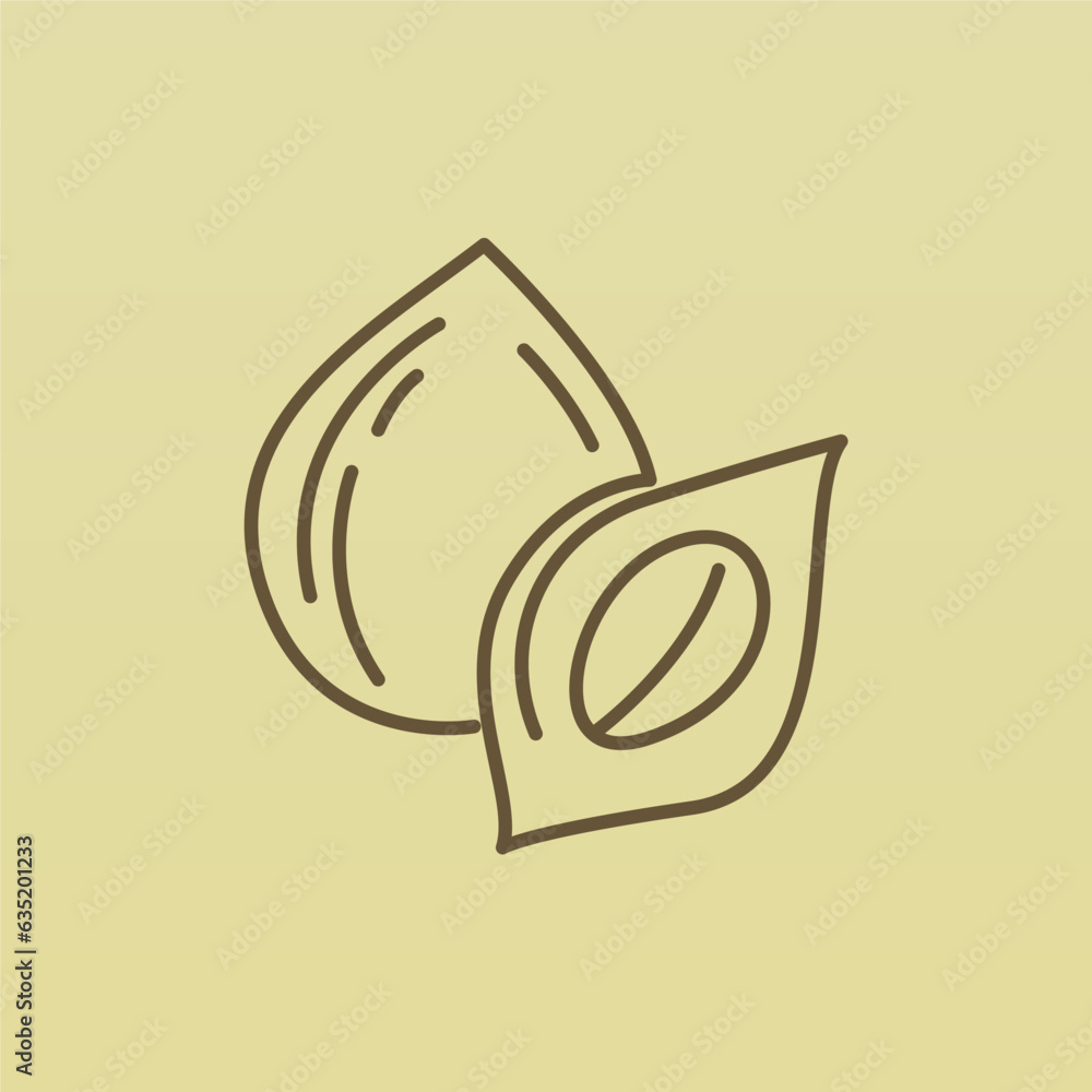 Nut logo design concept template. Food logo design. Nut logo template ...