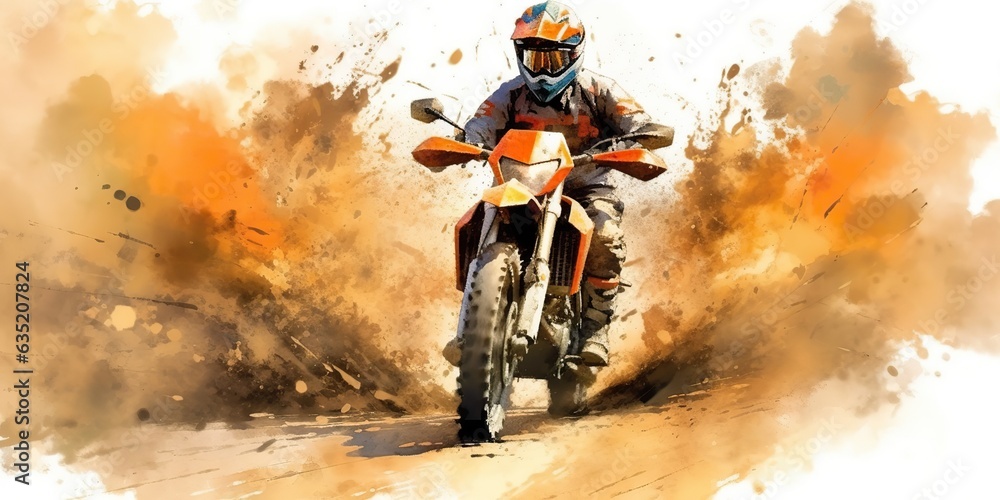 AI Generated. AI Generative. Enduro moto cross offroad motorbike ...