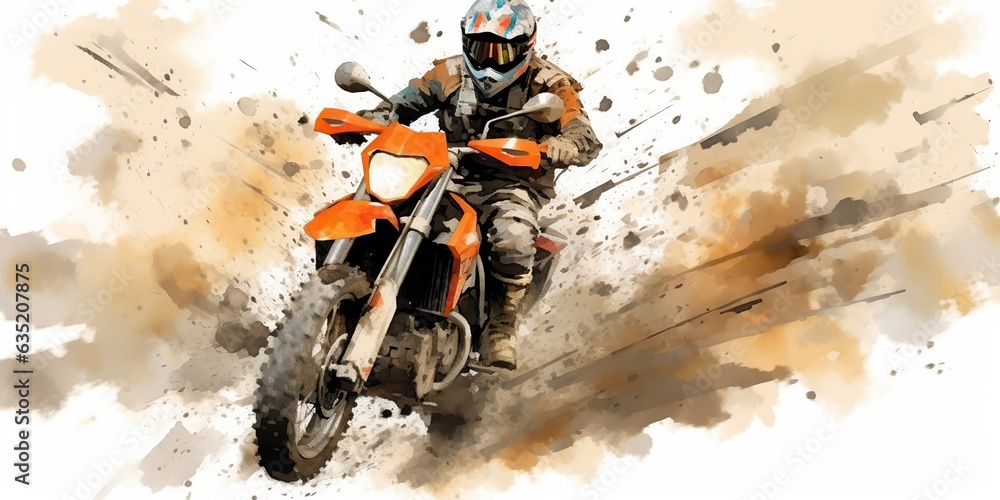 AI Generated. AI Generative. Enduro moto cross offroad motorbike ...
