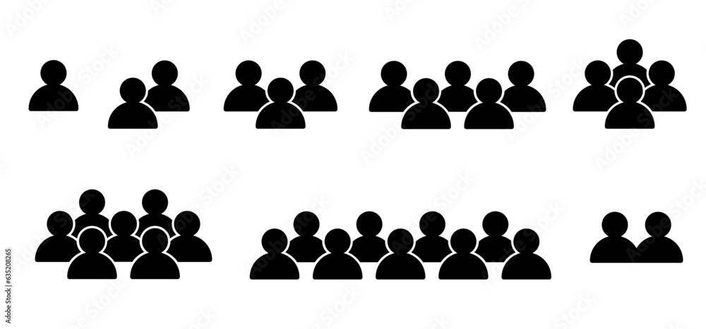 People icon. Cartoon group of people. User profile group. icons for ...