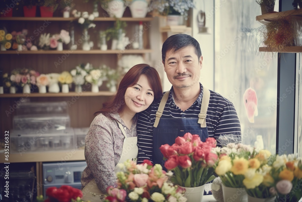 flower owner florist woman business store shop retail bouquet plant ...