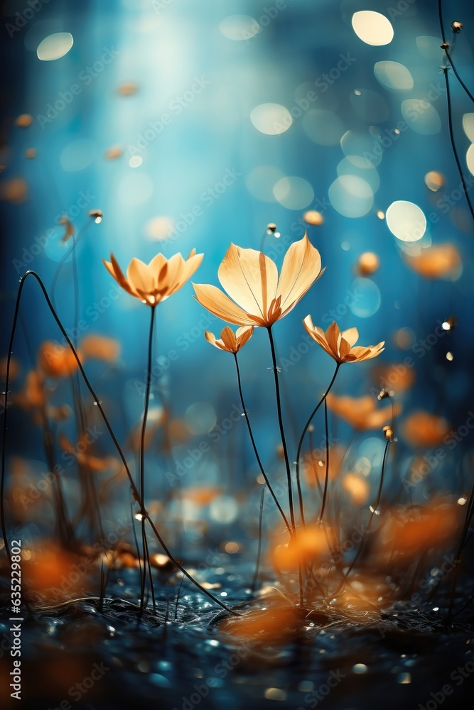 Blurred out fall season abstract nature background with lots of bokeh ...