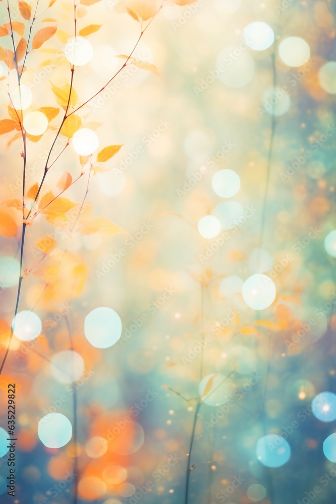 Blurred out fall season abstract nature background with lots of bokeh ...