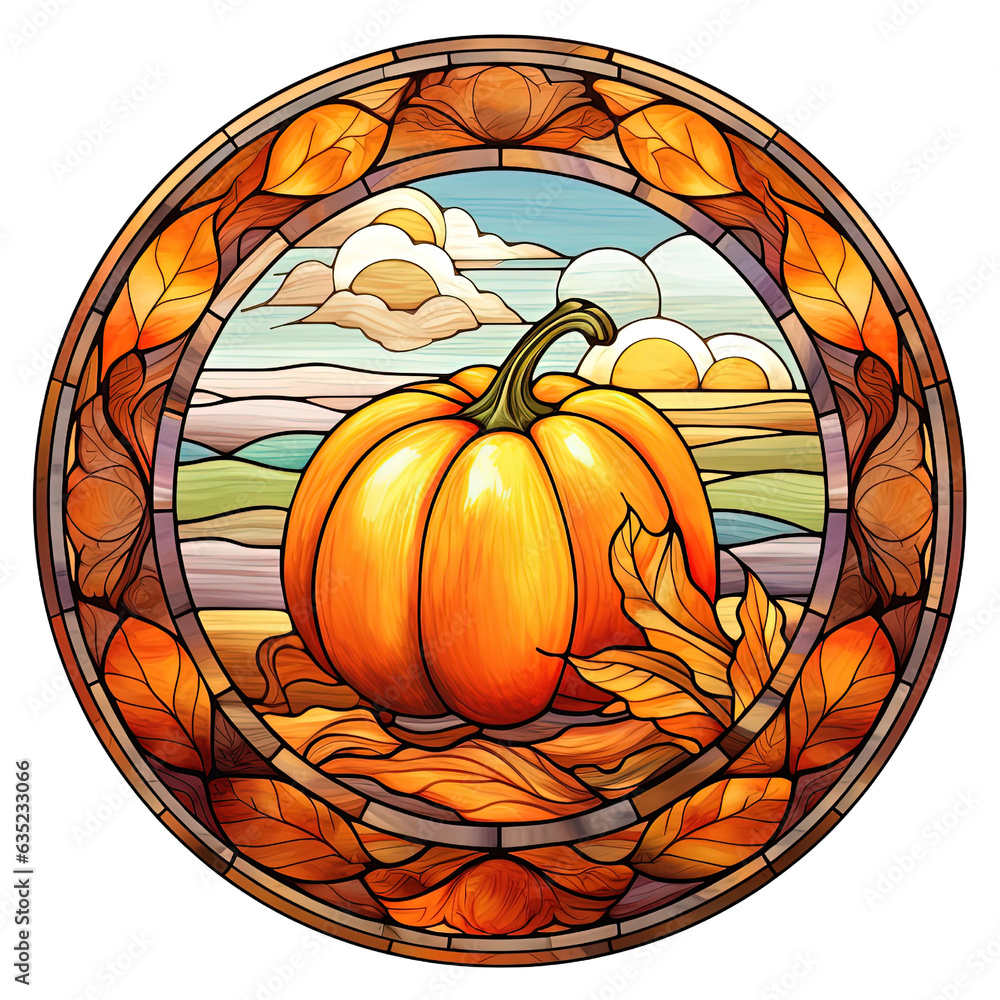 Stained Glass Pumpkin Clipart, High Quality PNG 5000 x 5000 px 300 DPI ...
