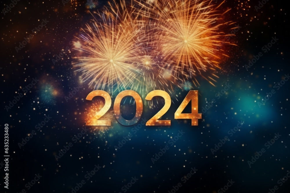 Numbers 2024. Festive background or backdrop with copy space for text ...
