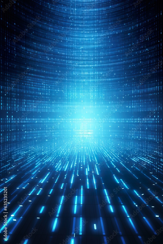 Abstract binary code technology background with blue hues. ai ...