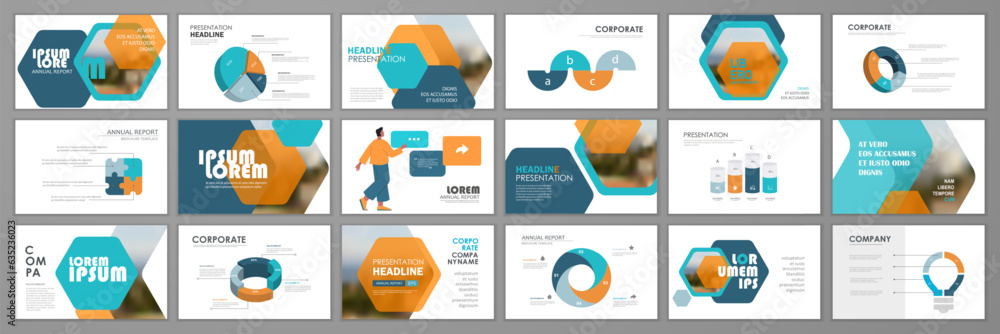 Business presentation infographic template set. Keynote presentation ...