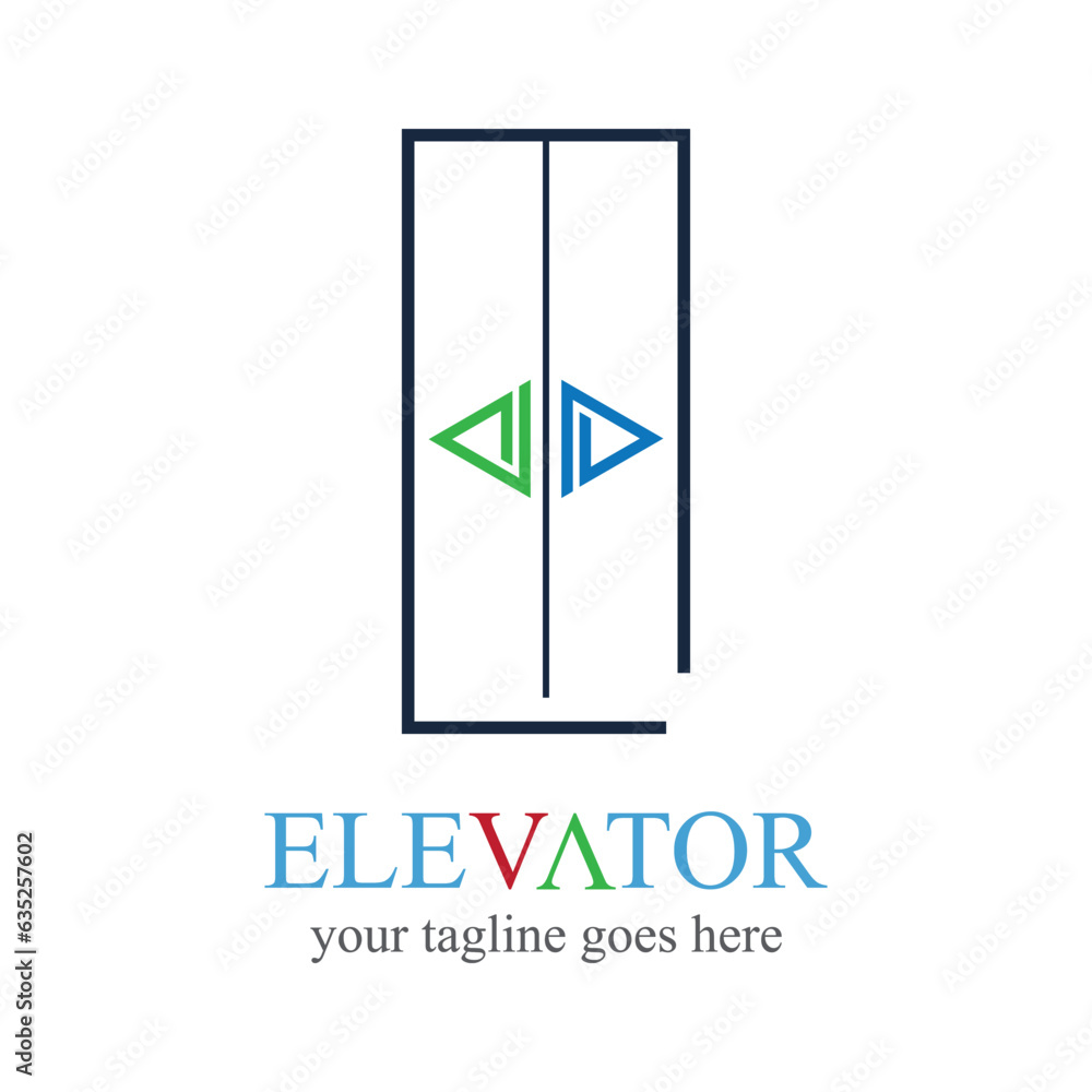 Lift and elevator logo design minimal logotype vector template Stock ...