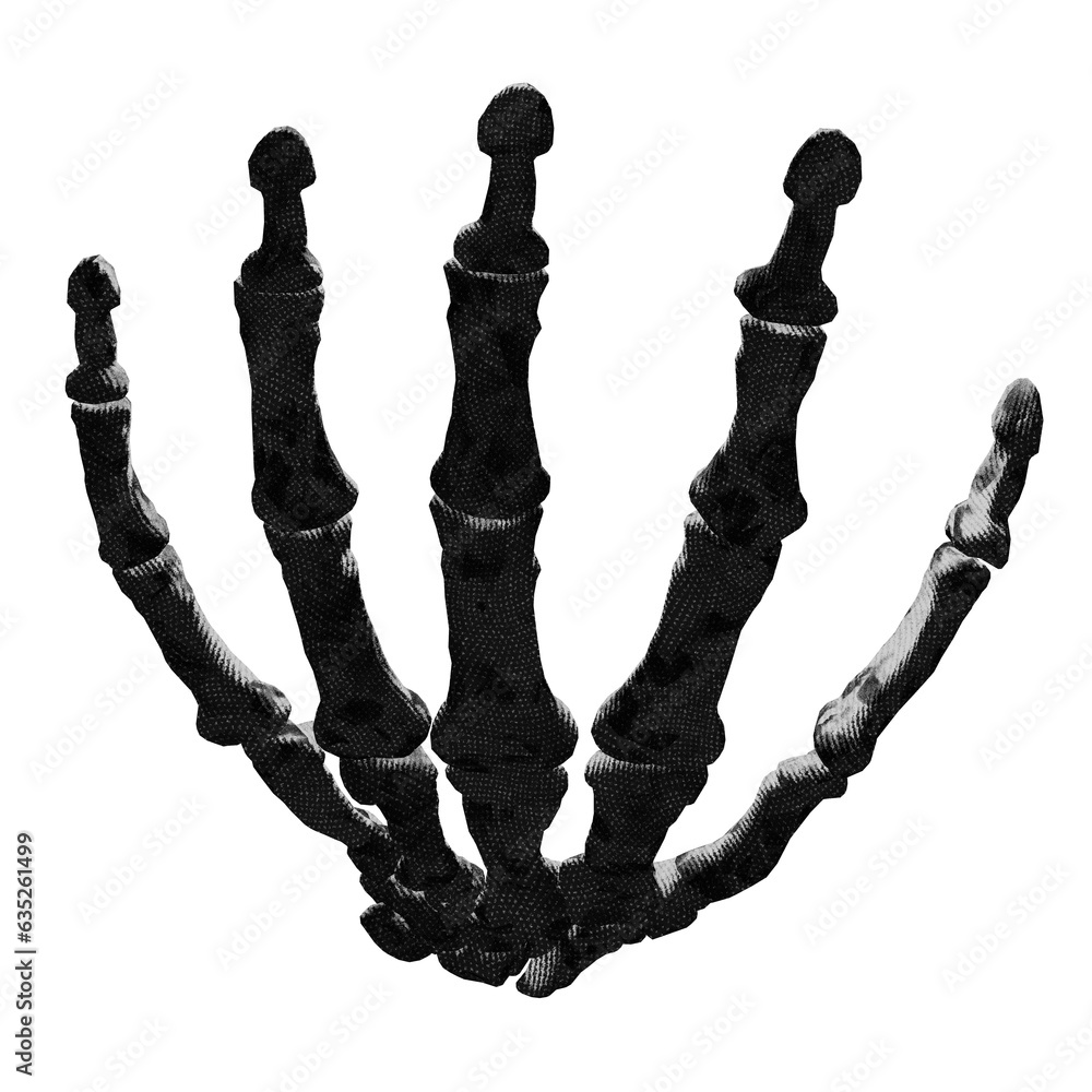 Hand skeleton. Skeleton finger pointing. hand drawn illustration. Stock ...