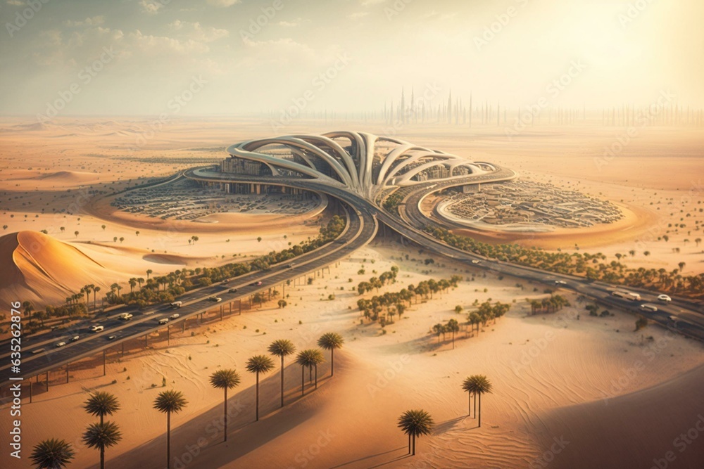 Futuristic concept of a city in the desert - The Line. Known as Neom ...