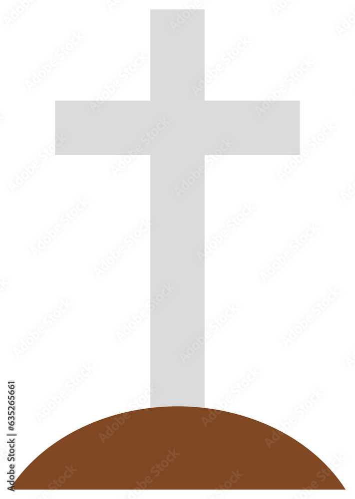Simple grave icon. Gravestone vector illustration isolated on white ...