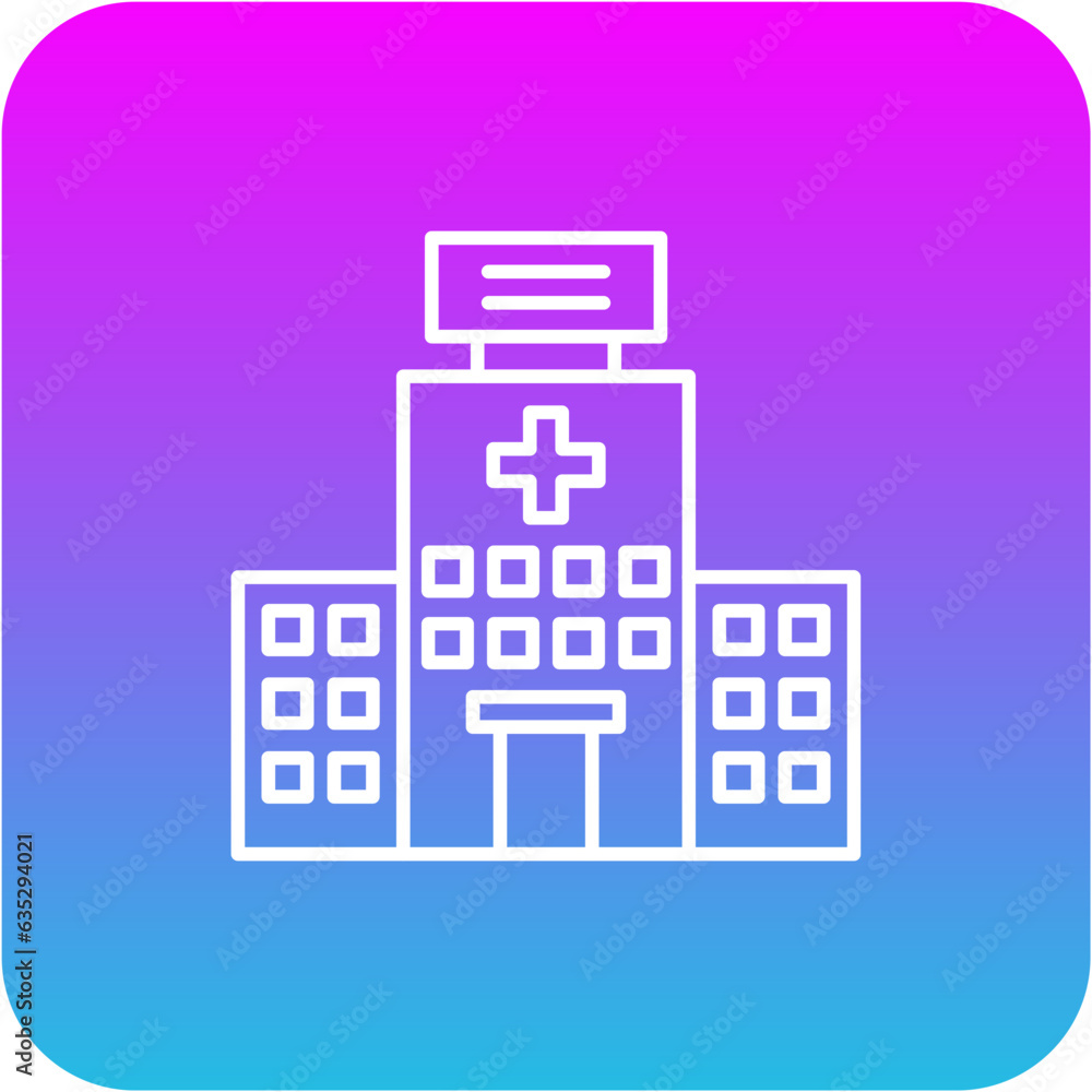 Hospital Building Icon Stock Vector | Adobe Stock