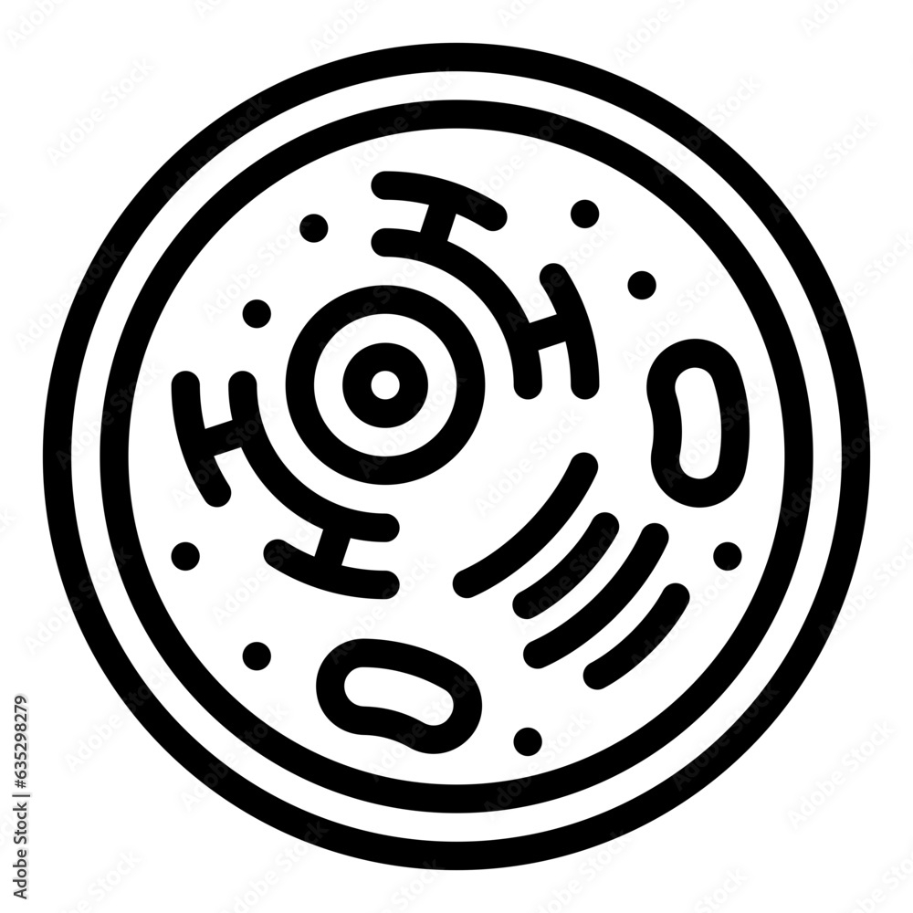 Animal Cell outline icon Stock Vector | Adobe Stock