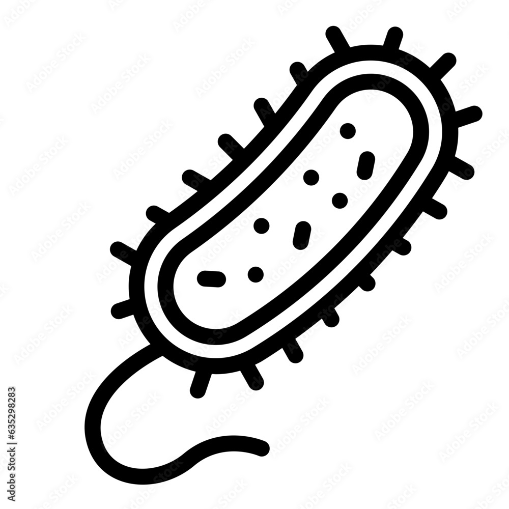 Prokaryote Bacteria outline icon Stock Vector | Adobe Stock