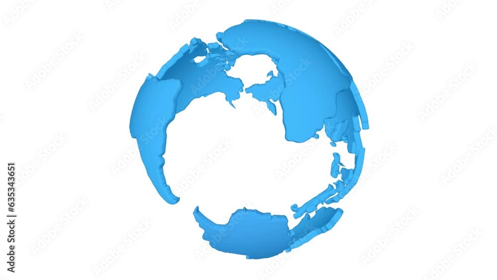 Cartoon planet Earth 3d render icon. Earth day or environment ...