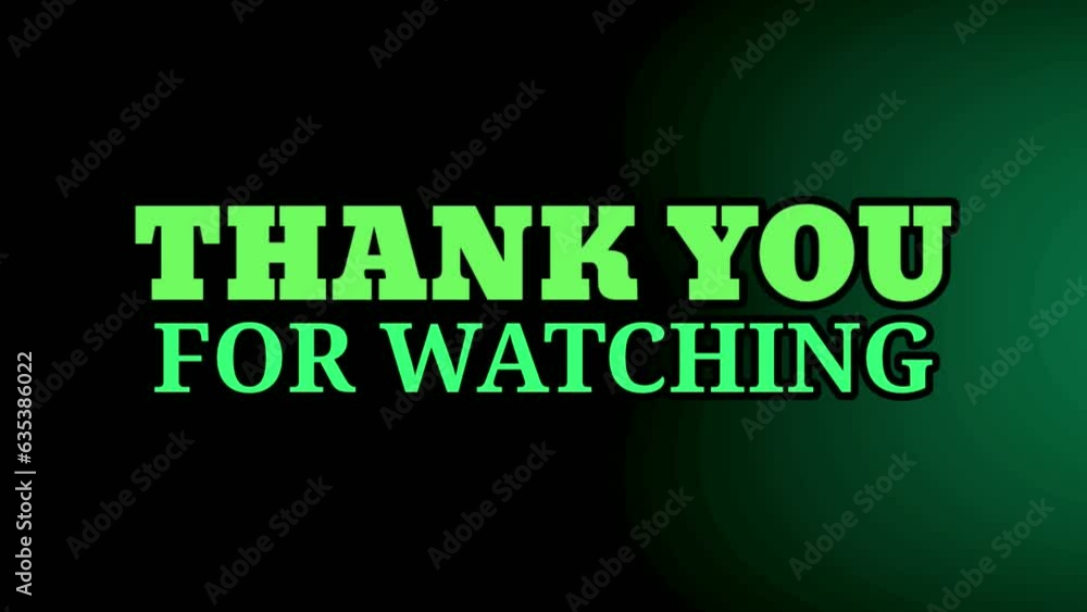Vidéo Stock Animated trailer saying thank you for watching, with a cool ...