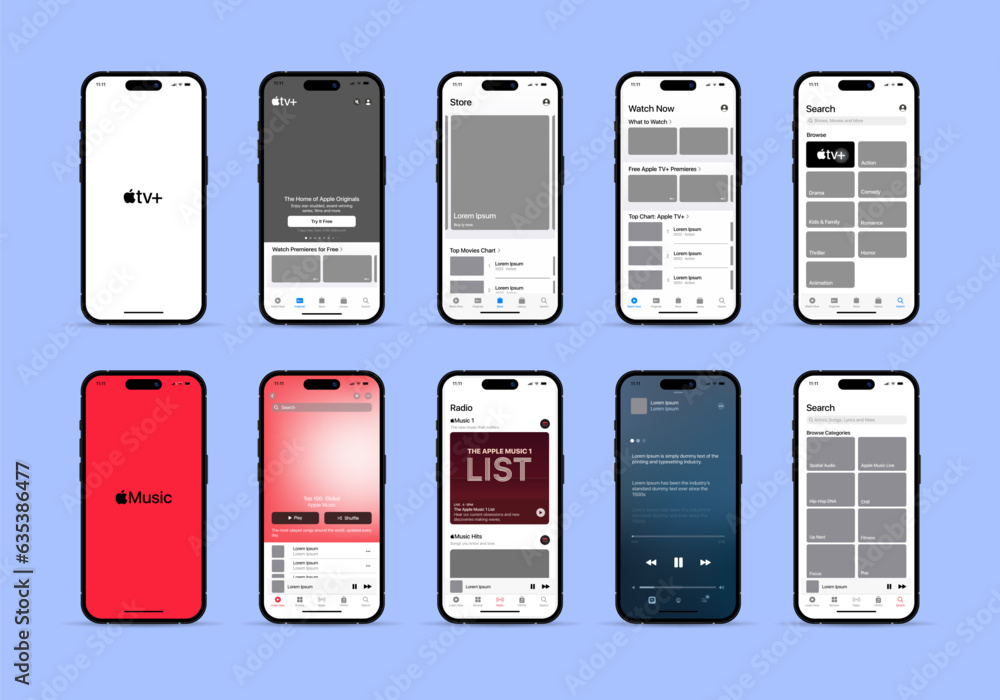 TV+ and Apple music streaming service set. A popular streaming service ...