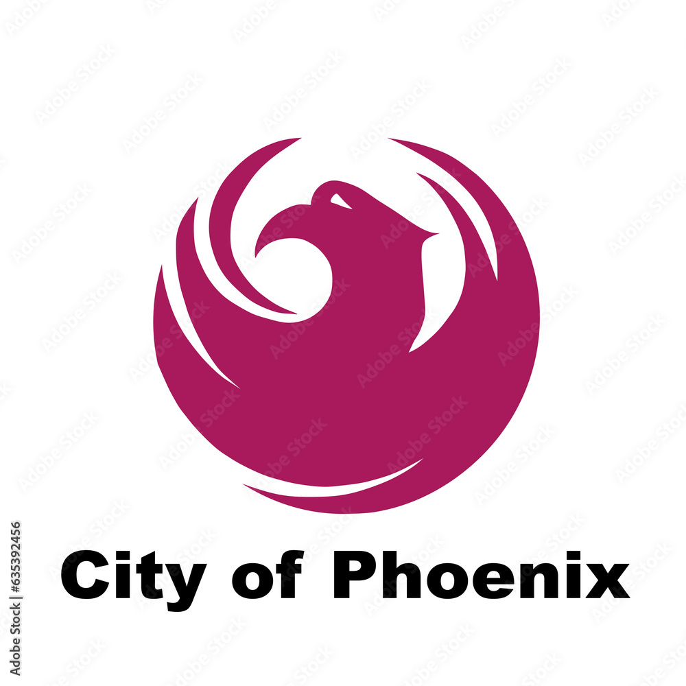Vecteur Stock Coat of arms of Phoenix city vector illustration isolated ...