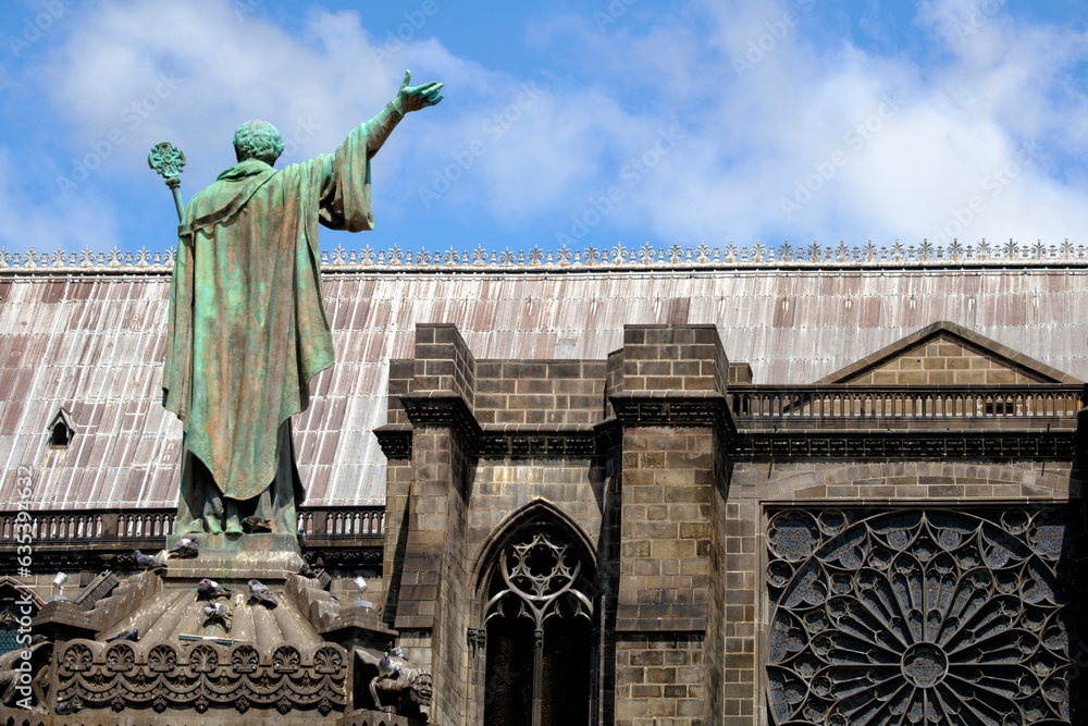 Clermont-Ferrand city gothic cathedral Notre-Dame-de-l'Assomption ...