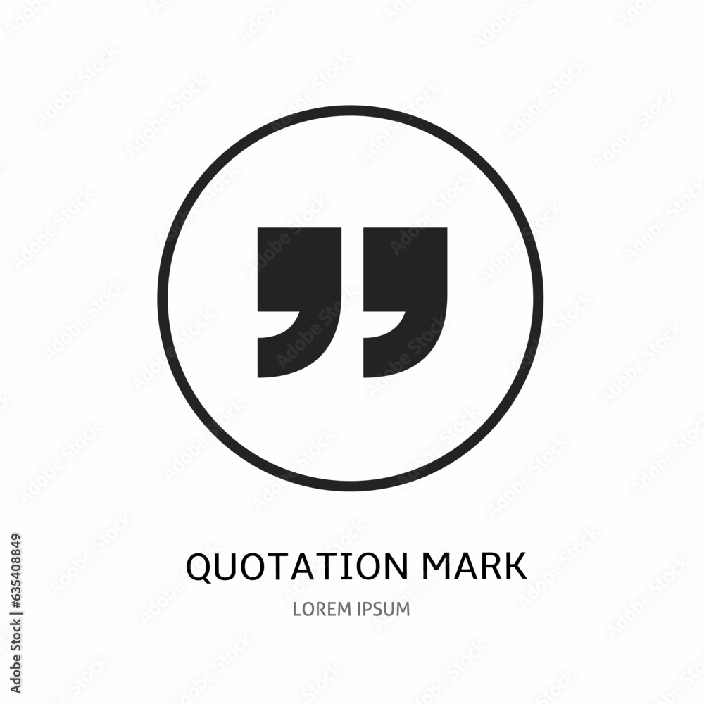 Logo vector design for business. Qoutation mark logos. Stock Vector ...