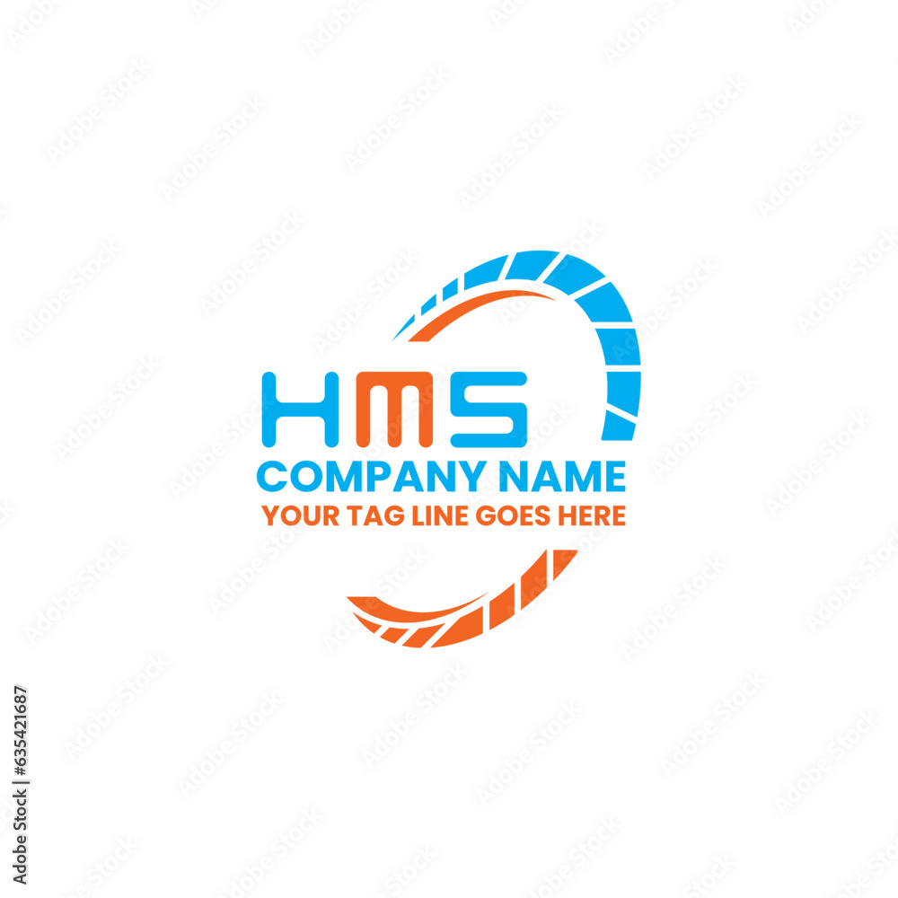 HMS letter logo creative design with vector graphic, HMS simple and ...