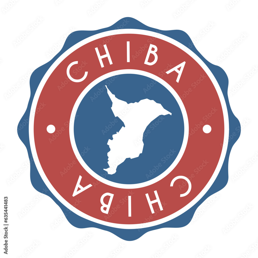 Vetor de Chiba, Japan Badge Map Vector Seal Vector Sign. National ...