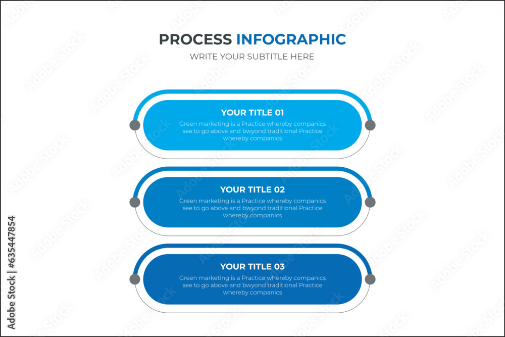 3 step infograph with business icons. Vertical infographic, business ...