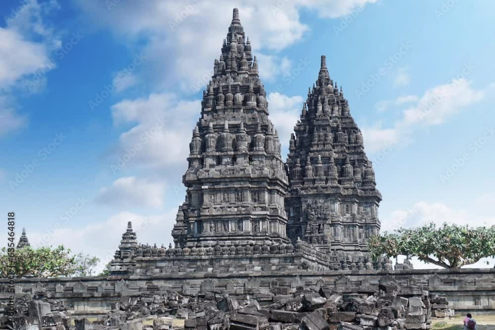 View of Prambanan Temple, Prambanan Temple is the largest and grandest ...