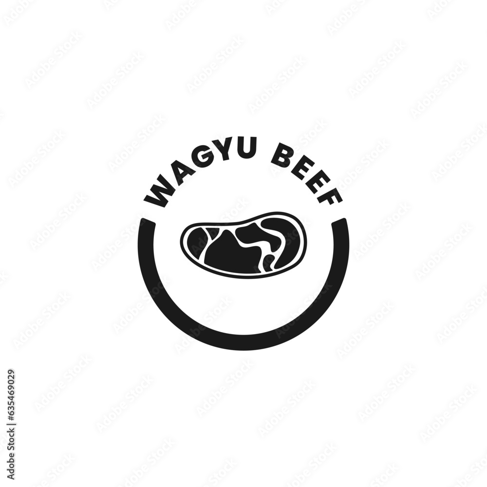 Wagyu Beef Icon Vector Or Wagyu Beef Label Vector Isolated Premium Wagyu Beef Icon For The Best