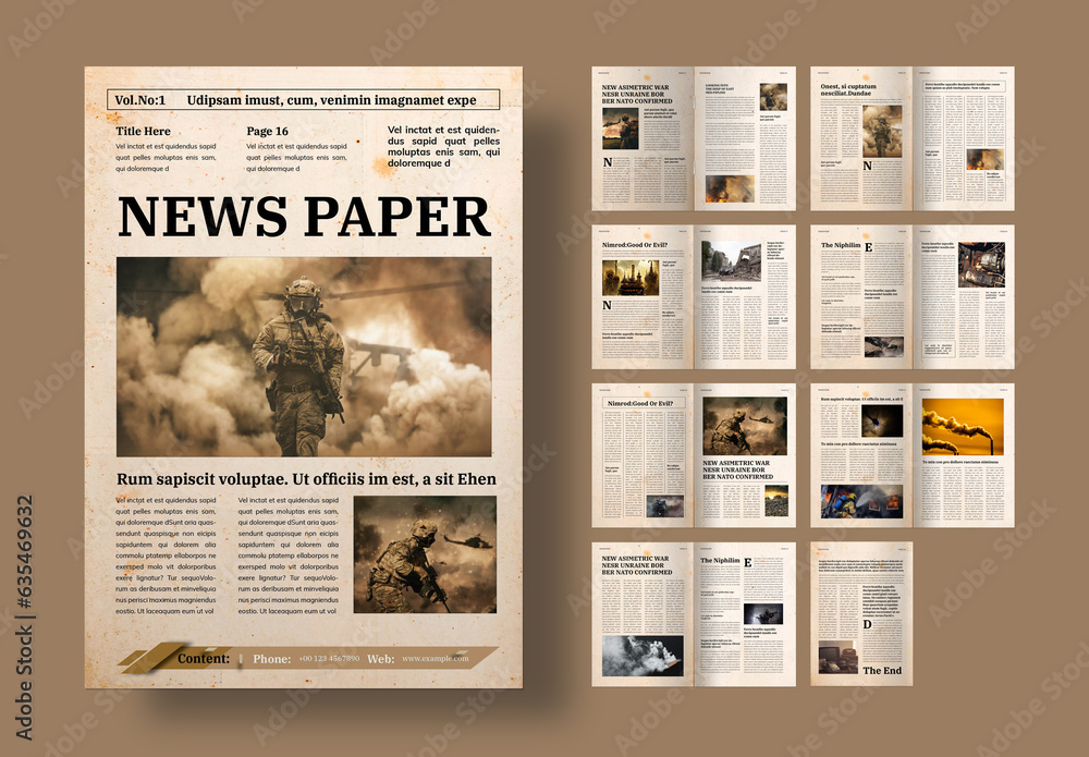 News Paper Layout Stock Template | Adobe Stock
