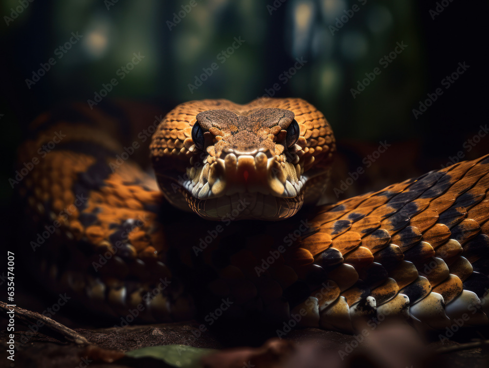 Viper portrait created with Generative AI technology Stock Illustration ...