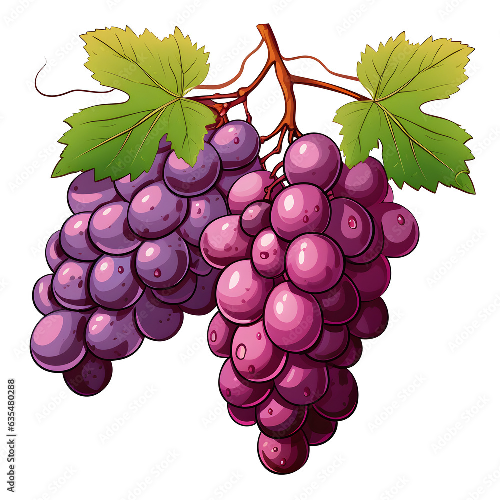 cartoon grapes clipart Stock Illustration | Adobe Stock