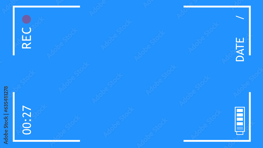 Camera mobile recording screen overlay animation with chroma key. DSLR ...
