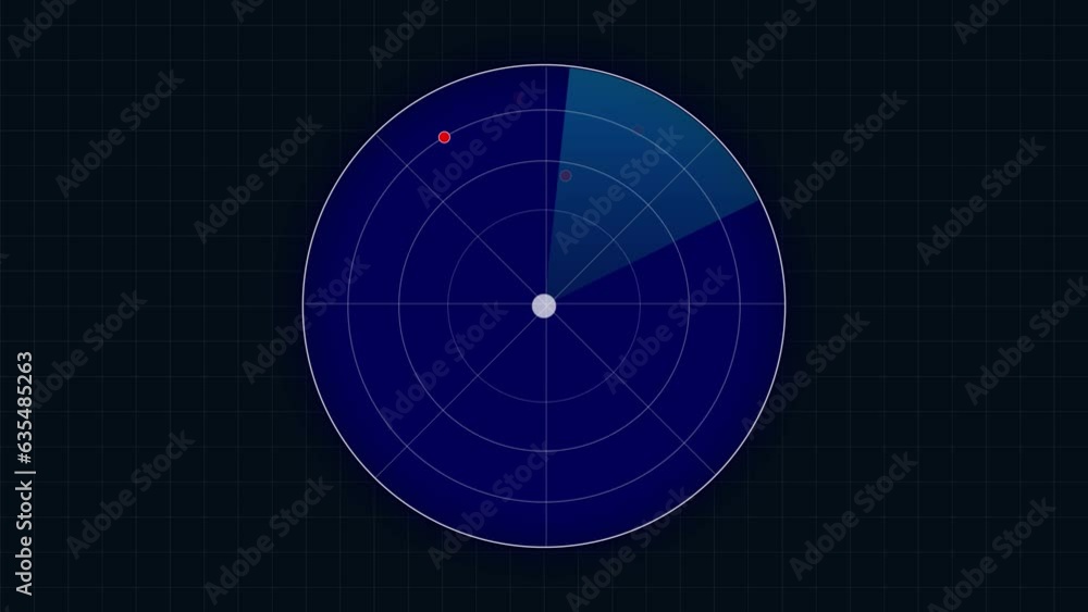 High tech cyan color radar futuristic HUD navigation scanning monitor ...