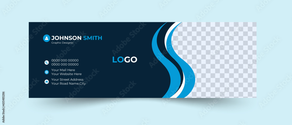 Clean and simple email signature or email footer template. Personal ...