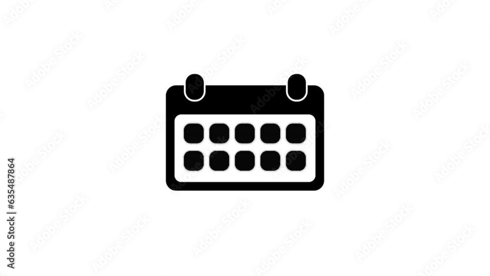 simple calendar icon Transparent motion Background. k1_ 389 Stock Video ...