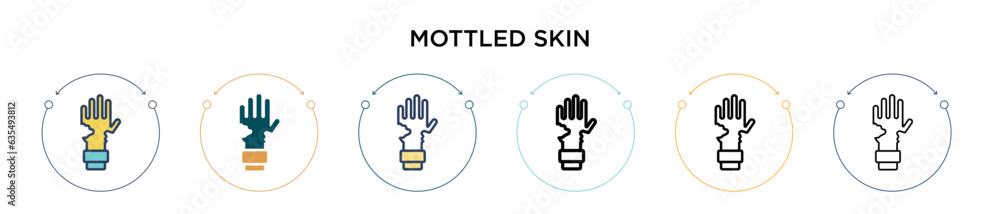 Mottled skin icon in filled, thin line, outline and stroke style ...