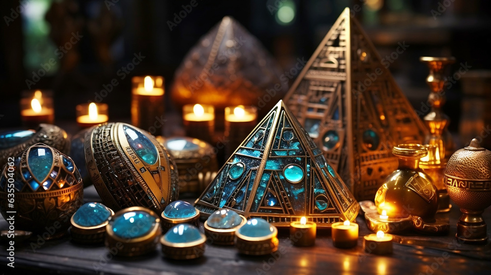 Treasure of ancient egypt. Image of inside an ancient Egyptian pyramid ...