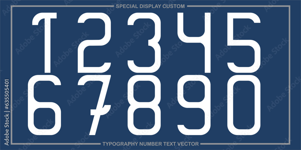 assorted digital custom vector numbers. minimum. Color gradation. Dark ...