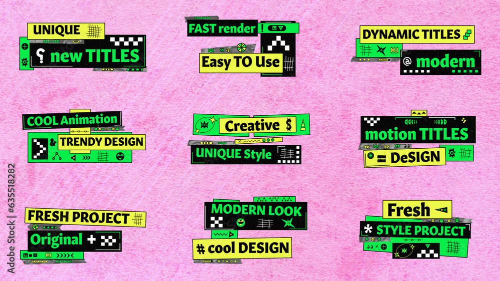 Dynamic Funny Titles Stock Template | Adobe Stock