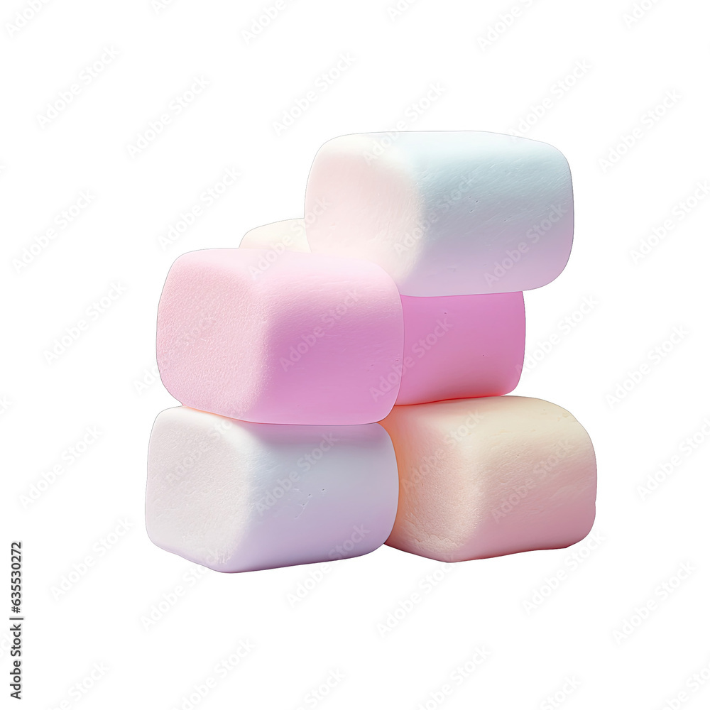 Square marshmallow bar on transparent background Stock Illustration ...